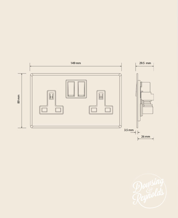 Cream Double Socket | Dowsing & Reynolds