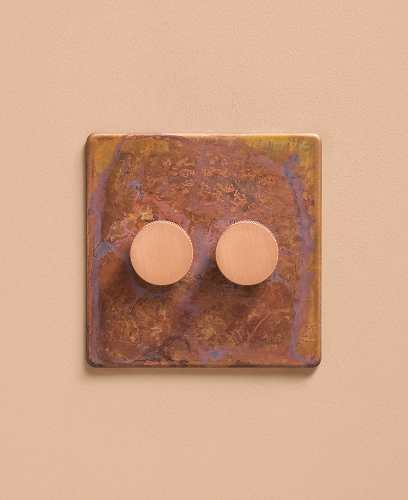 LED Double Dimmer Switch - Copper Double Dimmer Switch