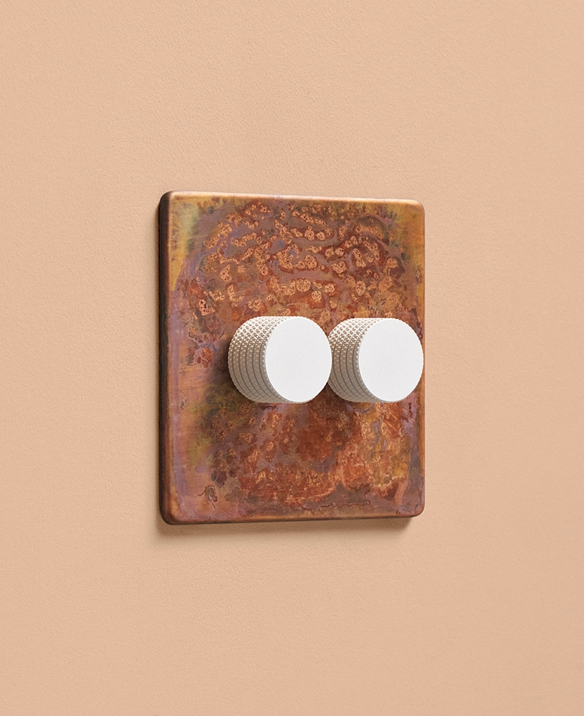 LED Double Dimmer Switch - Copper Double Dimmer Switch