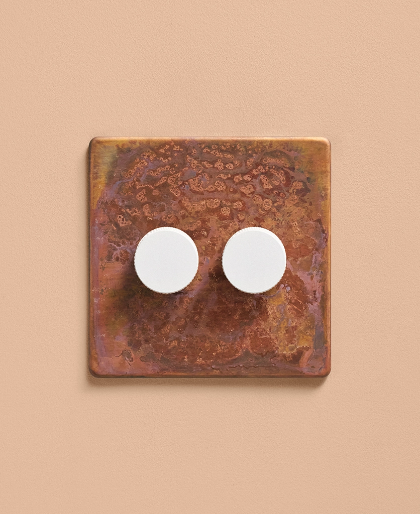 LED Double Dimmer Switch - Copper Double Dimmer Switch