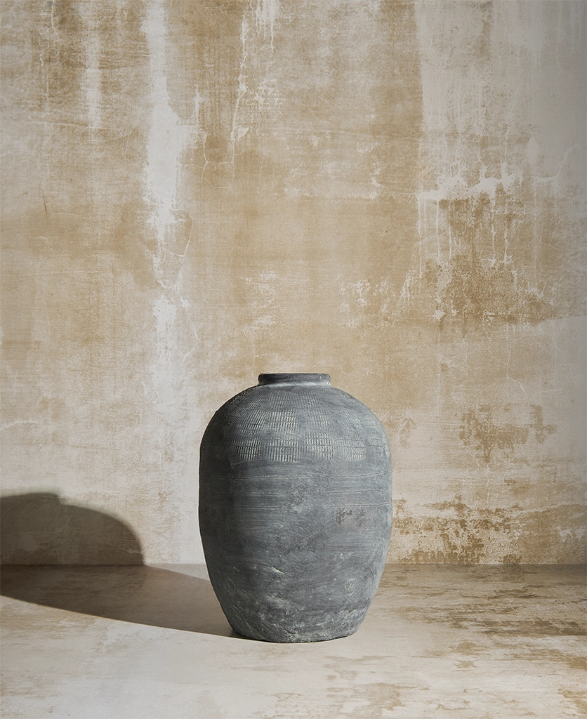 Large Rustic Concrete Vase | Dowsing & Reynolds