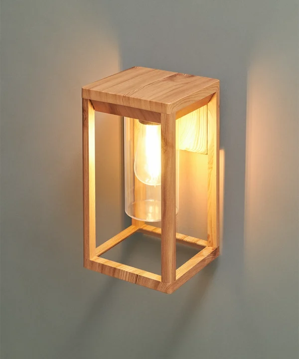 Alda Sola Wooden Outdoor Wall Lantern | Dowsing & Reynolds